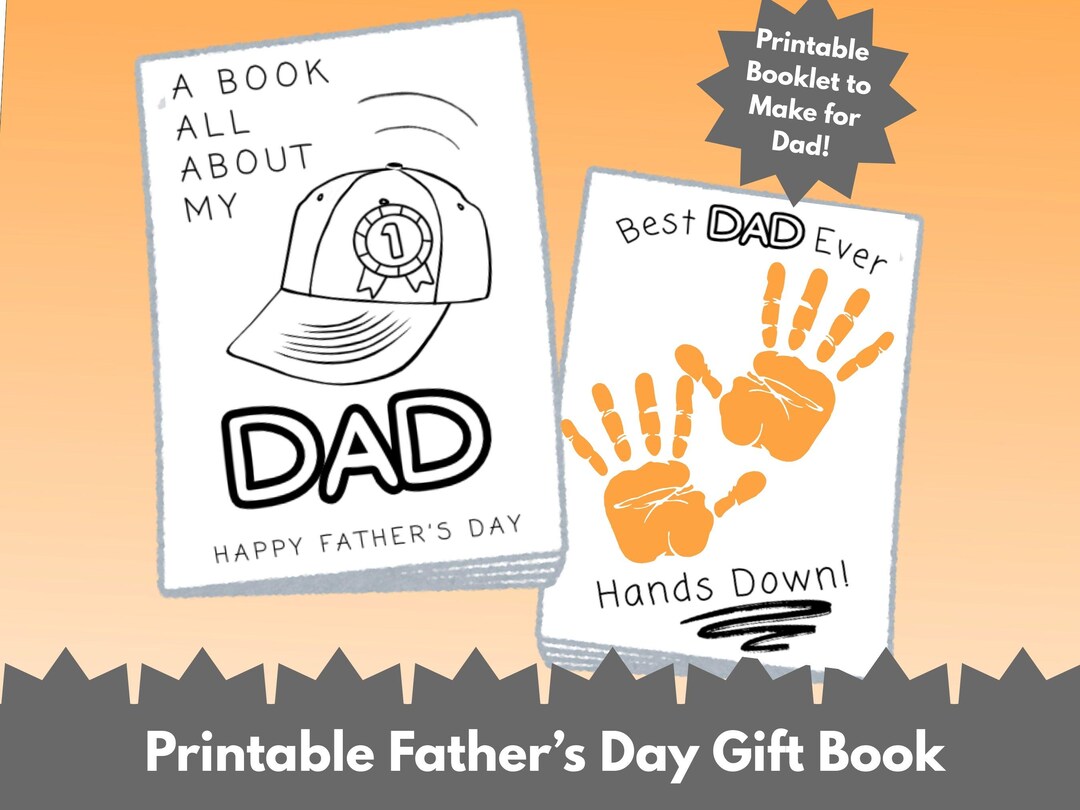Kids Printable Father's Day Gift - Booklet With All About Dad ...
