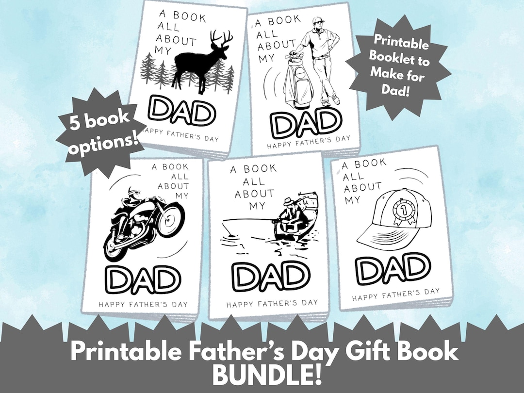 Kids Printable Father's Day Gift - Booklet With All About Dad ...