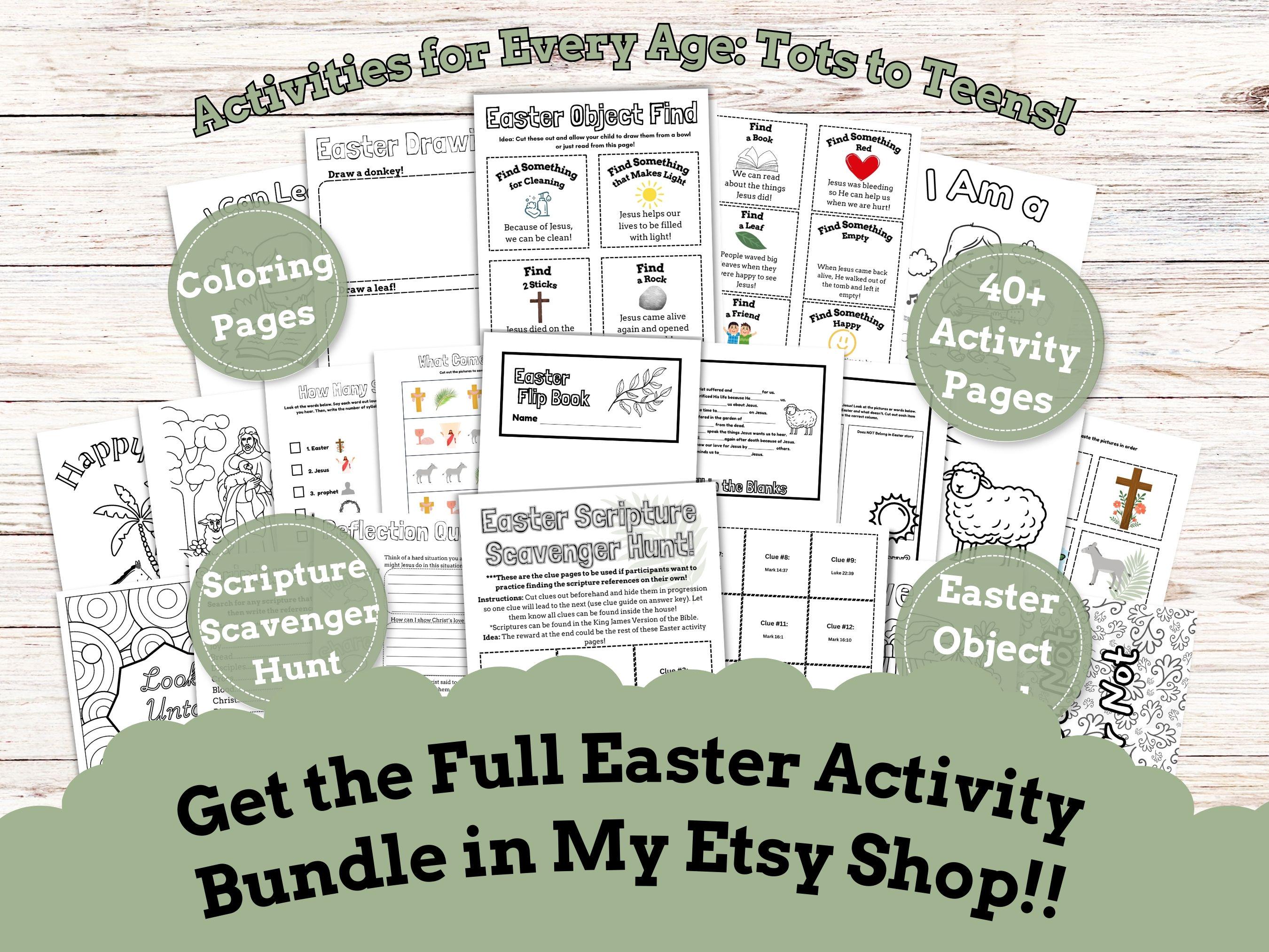 Easter Bible Scavenger Hunt | Religious Easter Scripture Game ...