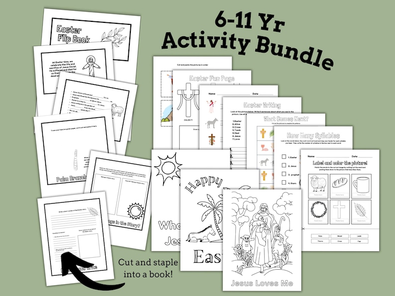 Christian Easter Activity Pages Bundle- Activities for Every Age ...