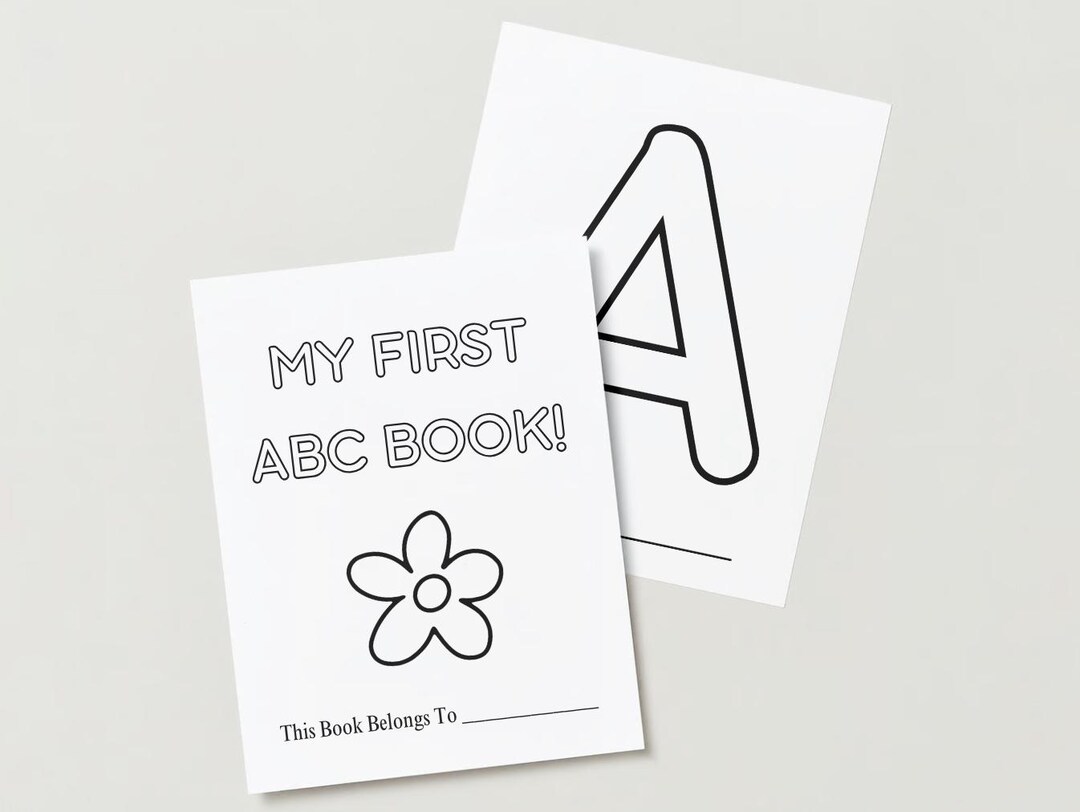 Printable Baby ABC Coloring Book | Baby Shower Activity Printable ...