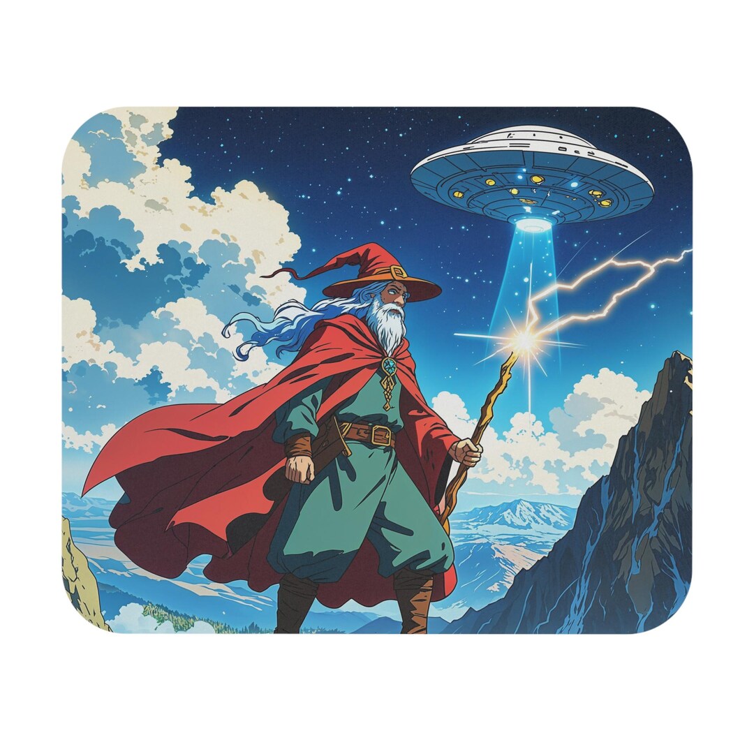 Wizard in Space Mouse Pad, Magical Desk Accessory, Fantasy Gamer Gift ...
