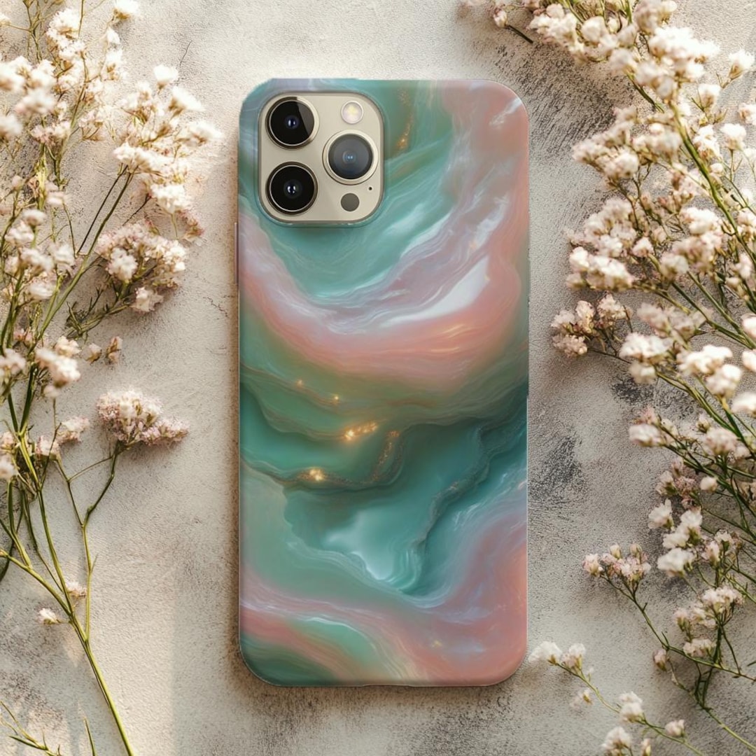 Pink Marble Phone Case - Elegant Tough Cover for iPhone and Samsung ...