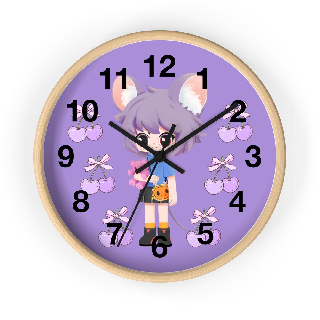Cute Animal Themed Wall Clock, Kawaii Home Decor, Unique Gifts for Kids ...