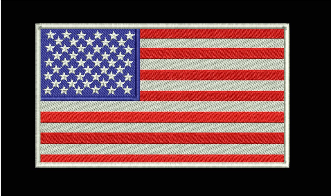 American Flag Embroidery Design – 7 Sizes (instant Download) - Etsy