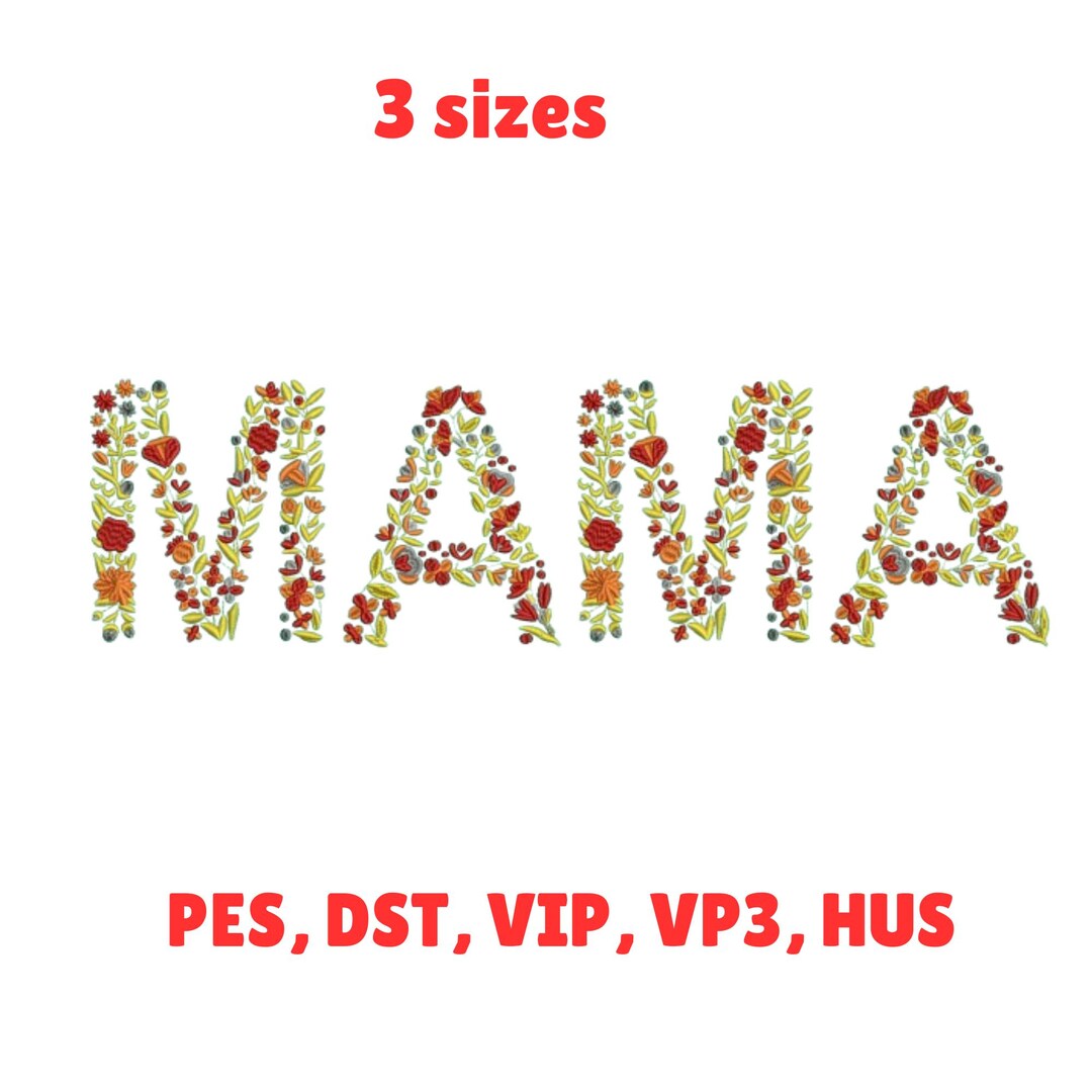Mama Embroidery, Flower Mama Embroidery, Mama Embroidery, Mothers Day ...