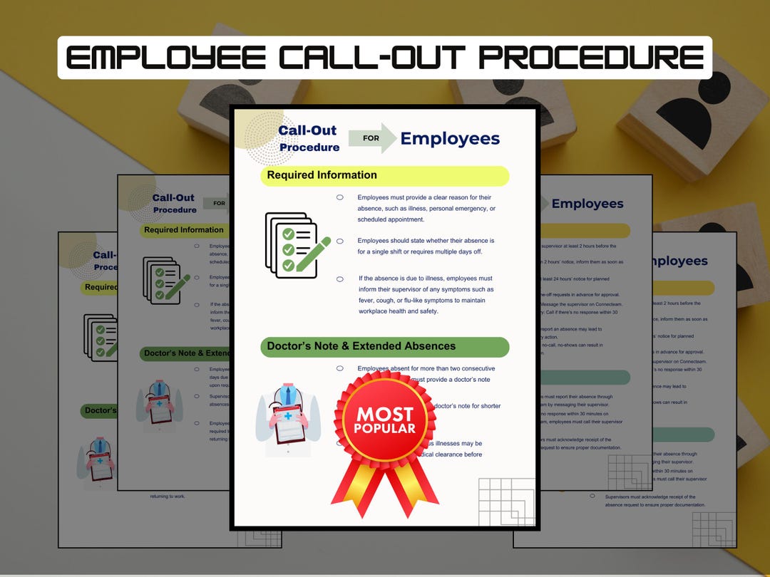 Call-out Procedure for Employees - Etsy