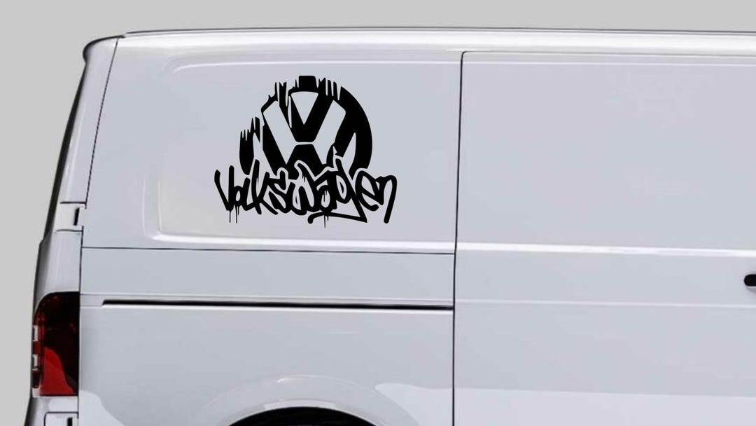 VW Dripping Logo | Car Decal | Sticker | Bumper Sticker | Funny Decal ...