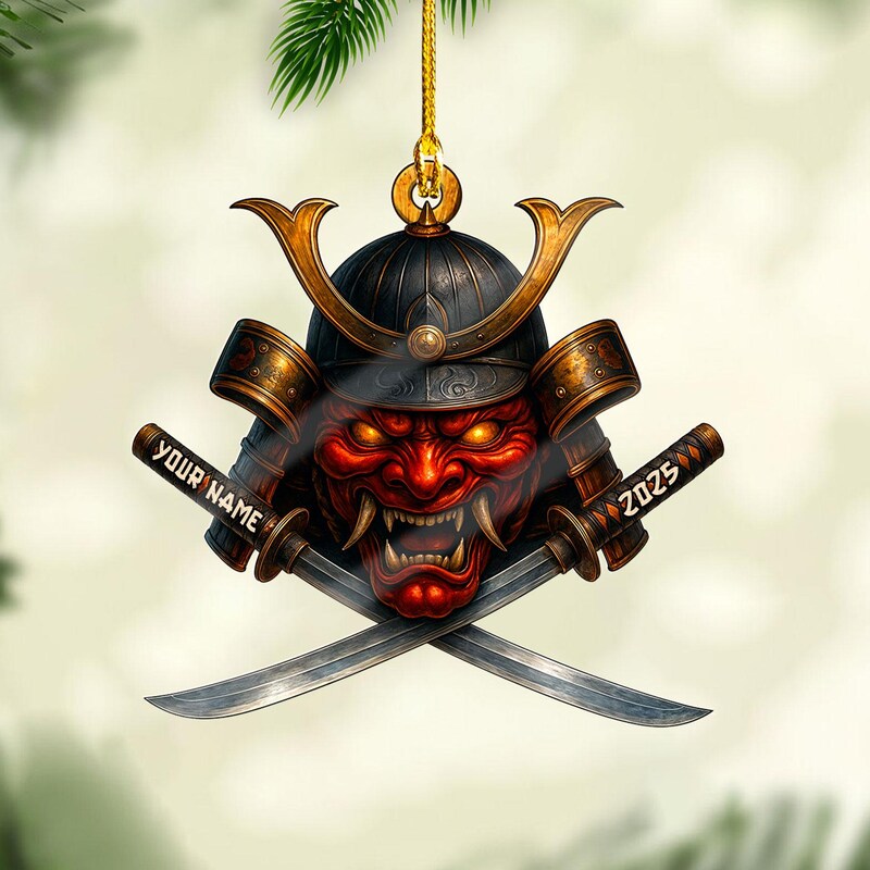 Samurai Mask Ornament - Etsy