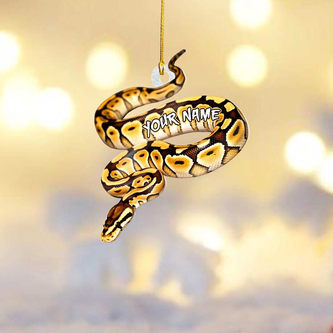 Customized Ball Python Ornament 2025, Custom Snake Christmas Ornament ...