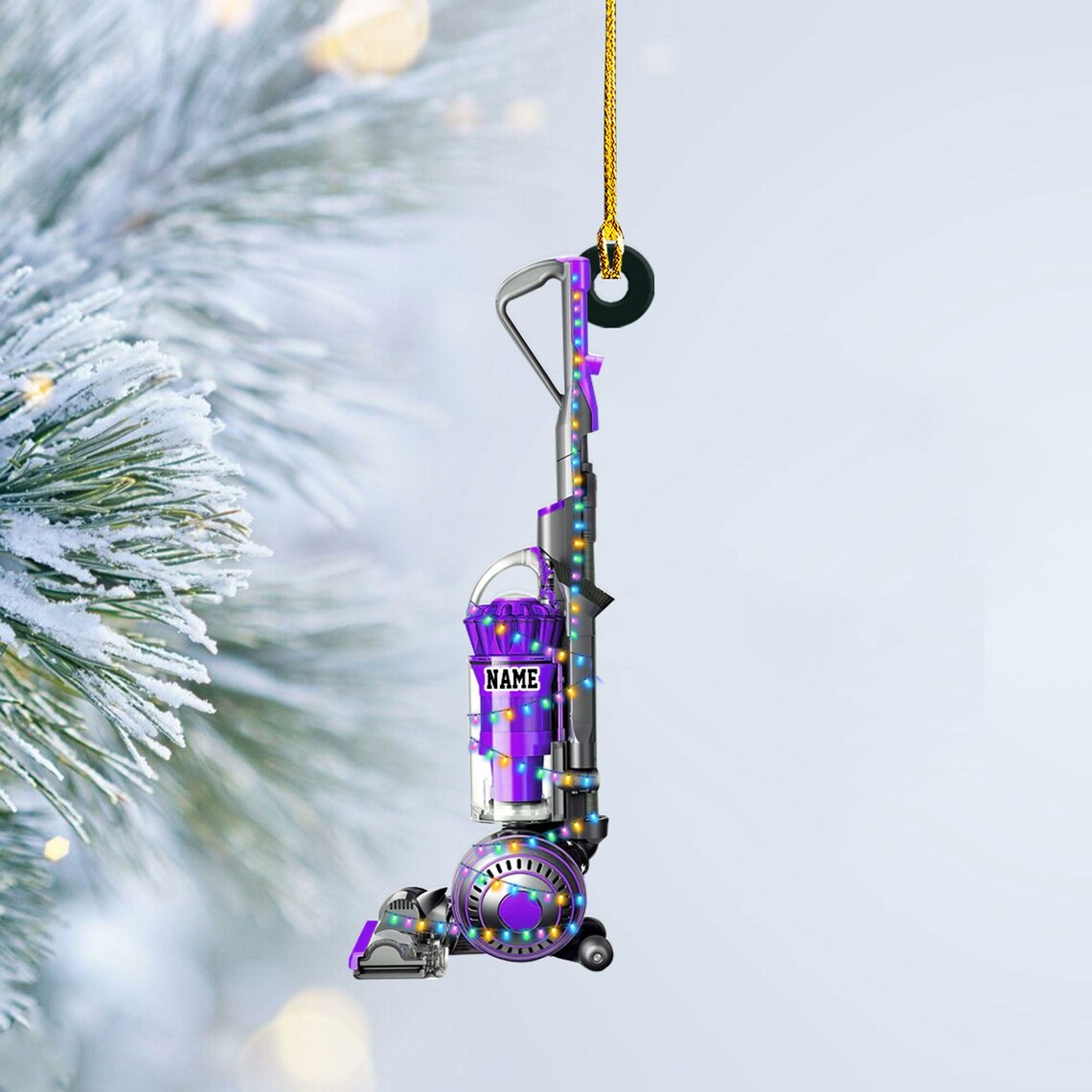 Personalized Vacuum Christmas Light Ornament: Custom Christmas ...