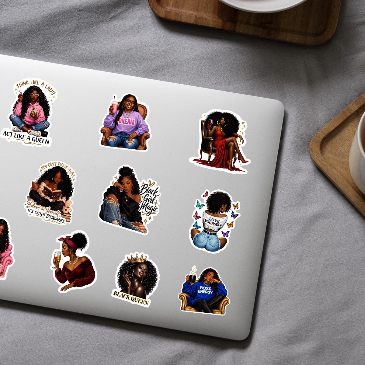 PACK 50 Black Women Stickers, Black Pride Girl Sticker Pack, Afro Girl ...