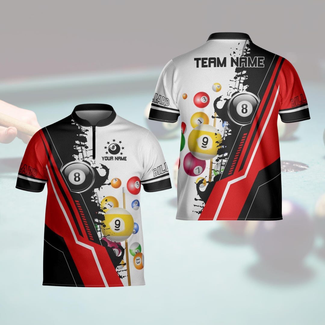 Personalized Billiards Jersey Shirt, Team Player Billiard Jersey Shirt ...
