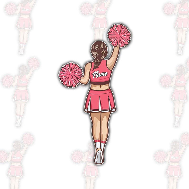 1PCS Personalized Cheer Vinyl Sticker, Cheerleader Bumper Sticker ...