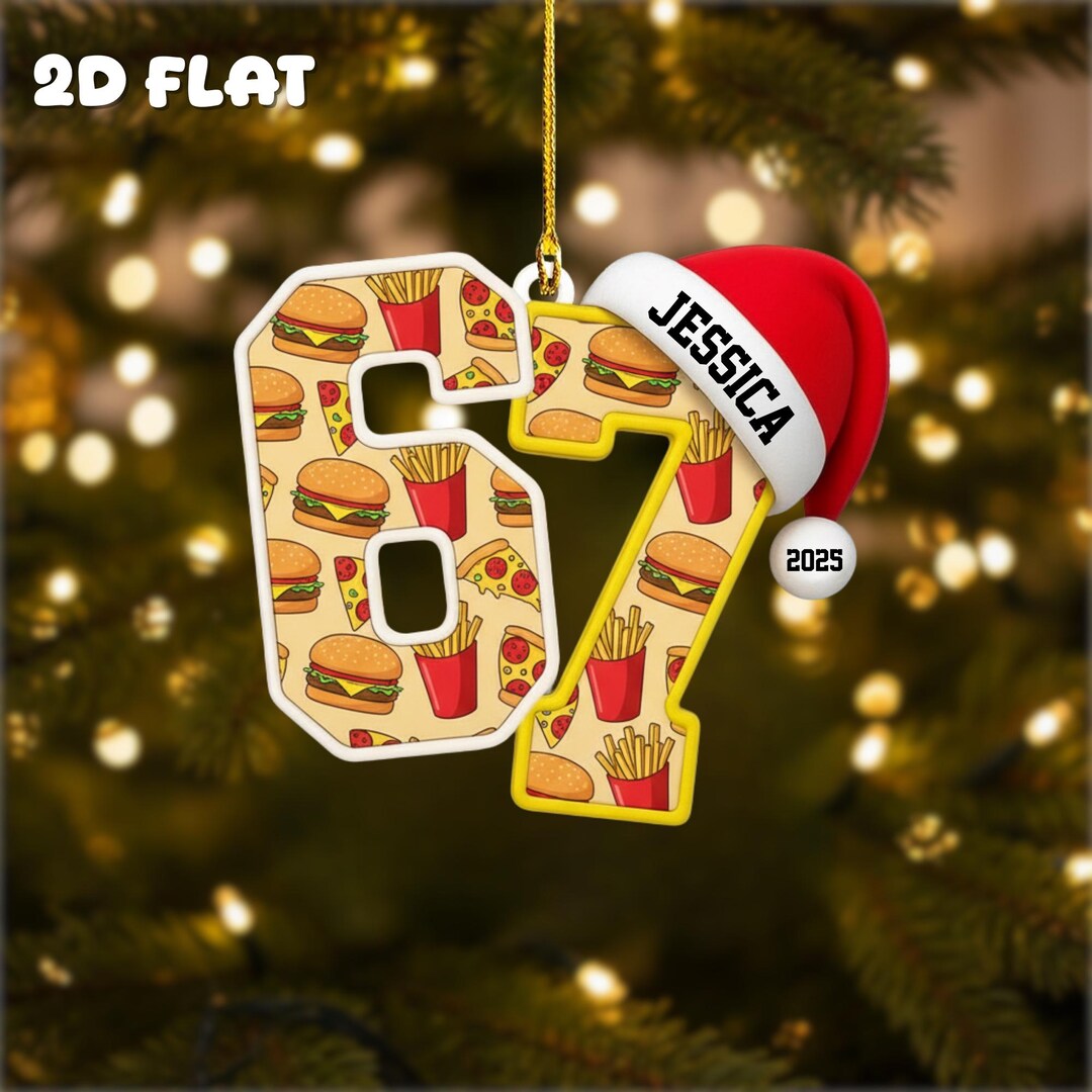Funny Six Seven Fast Food Themed Ornament, Fast Food Truck Decor, Fast ...
