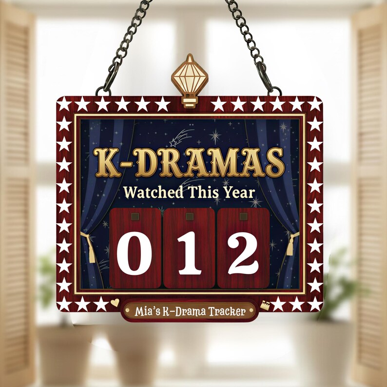 Personalized K-drama Tracker Wooden Sign, Korean Drama Watch Log, Drama ...