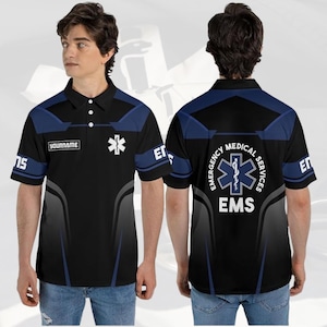 Custom EMS EMT Polo Shirt: Personalized Paramedic Uniform - Etsy