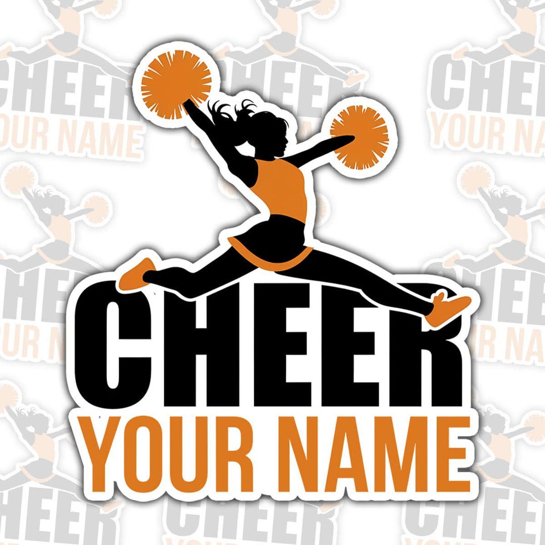 1PCS Personalized Cheer Vinyl Sticker, Cheerleader Bumper Sticker ...