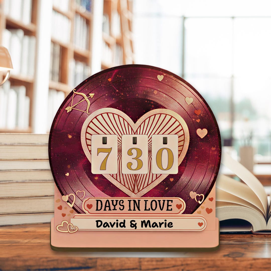 Personalized Days in Love Tracker Sign, Custom Couple Anniversary ...