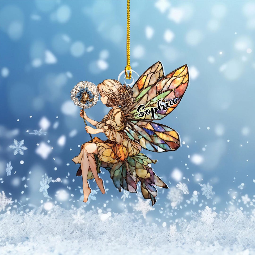 Personalized Fairy Ornament, 2D Flat Ornament, Not 3D, Gift for Girls ...