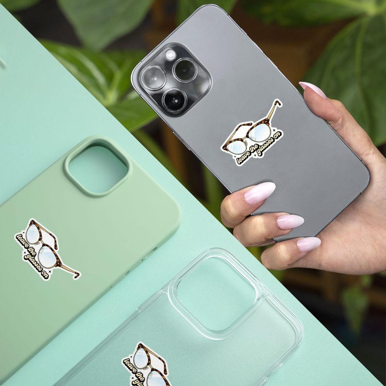 Leave the Glasses on Sticker, Waterproof Vinyl Stickers for Laptops ...