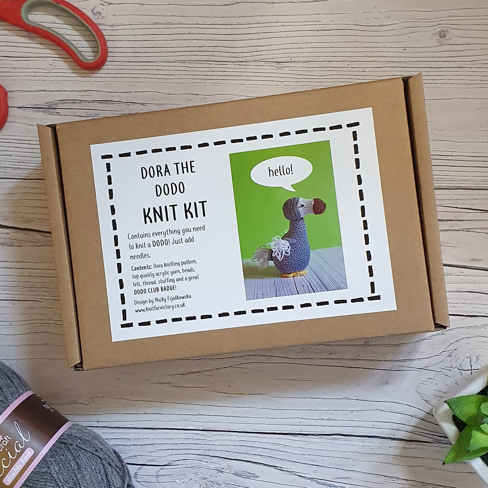 Dodo Knit Kit All You Need to Knit a Cute Dodo Dora the | Etsy