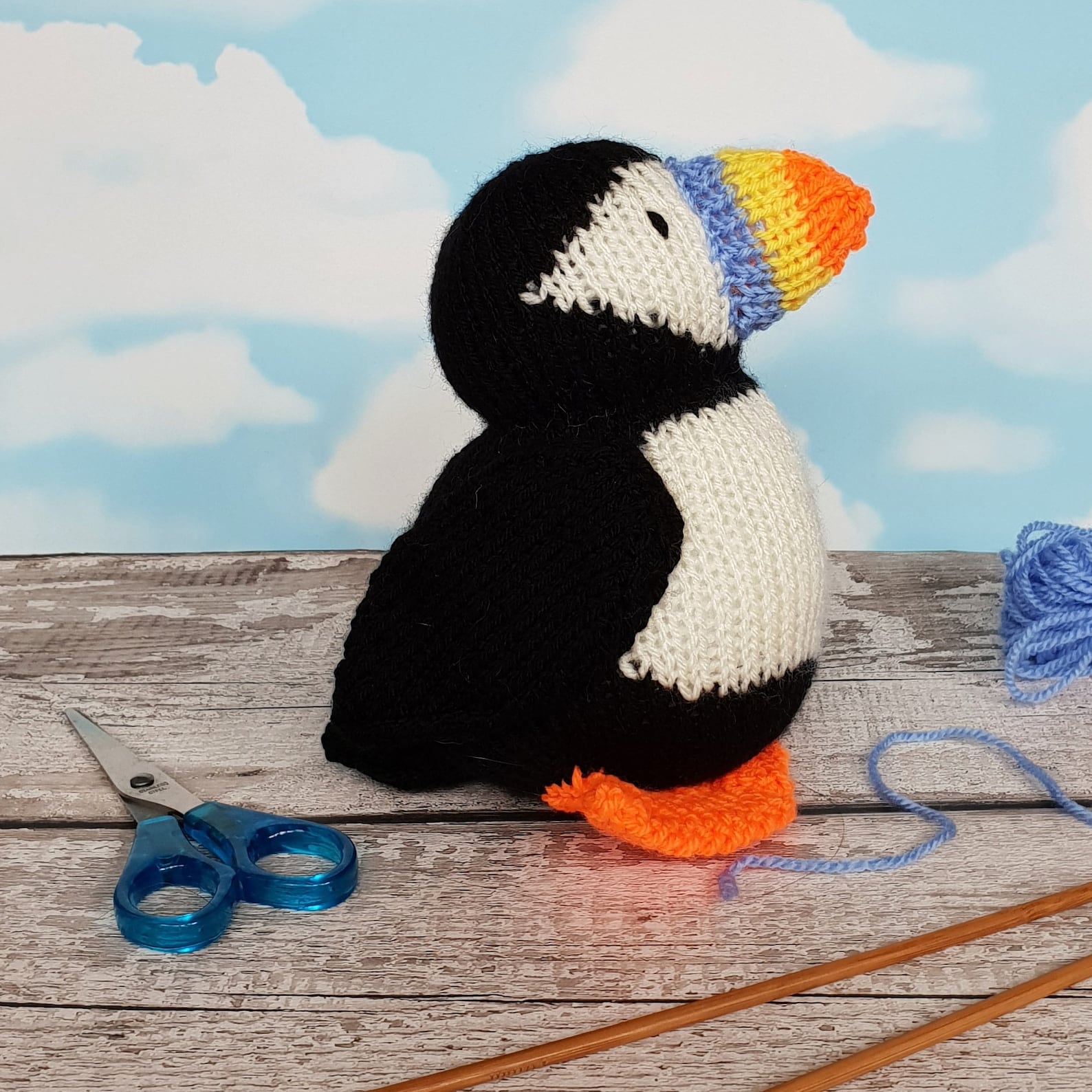 Barry the Puffin Knitting Pattern Easy Knit for Beginners - Etsy UK