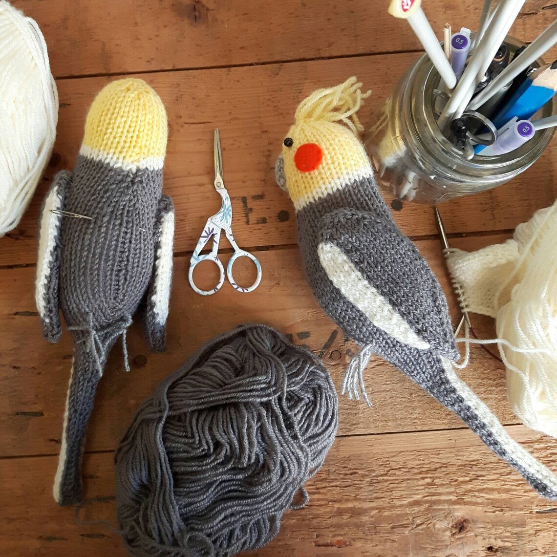 Jarvis Cockatiel Knit Kit All You Need to Knit a Cute | Etsy