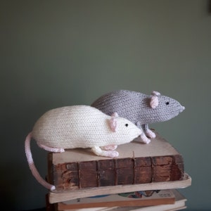 Rat Knitting Pattern - PDF - Cute Toy Domestic Rats Cuddly Beginners ...