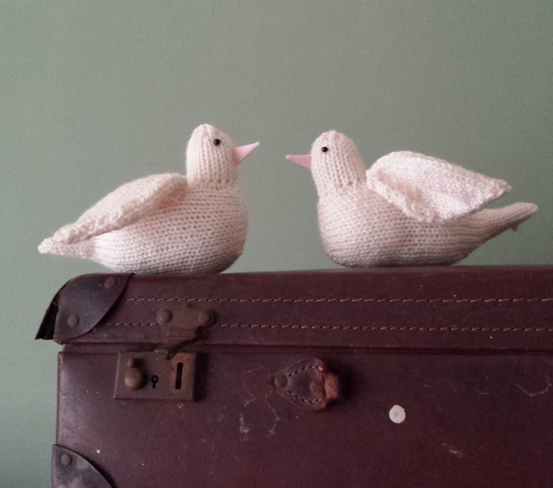 White Dove Knitting Pattern - PDF - Cute Bird - Etsy
