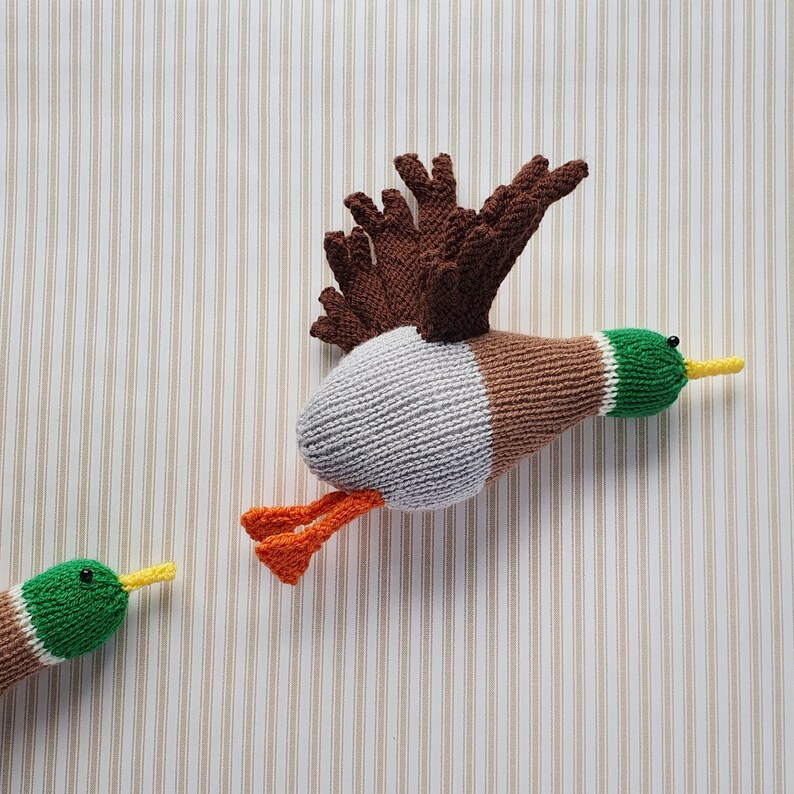 Fred the Flying Duck Knitting Pattern - Wall Art Faux Taxidermy - Easy ...