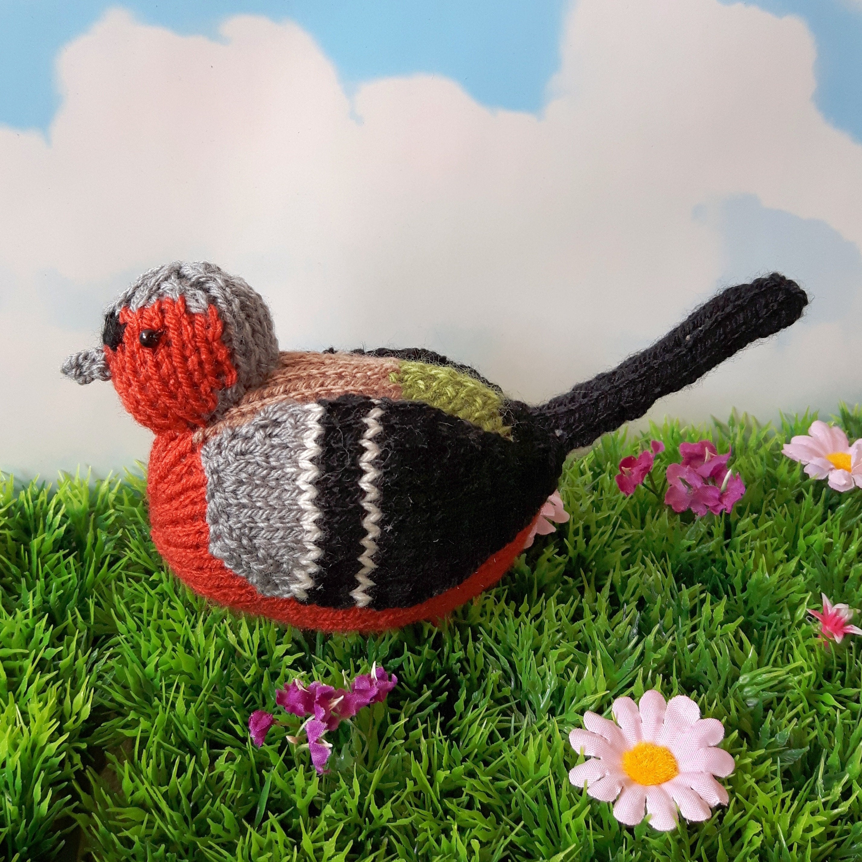Chaffinch Knitting Pattern - Cute Bird Knitting Pattern - Steve the ...