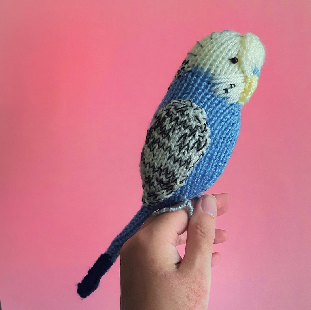 Parakeet Knitting Pattern - Green and Blue Budgie Knitting Pattern ...