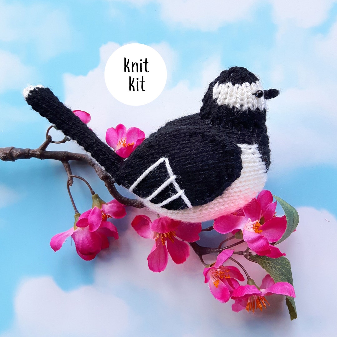 Pied Wagtail Knit Kit All You Need to Knit Pippa the Pied Wagtail - a ...