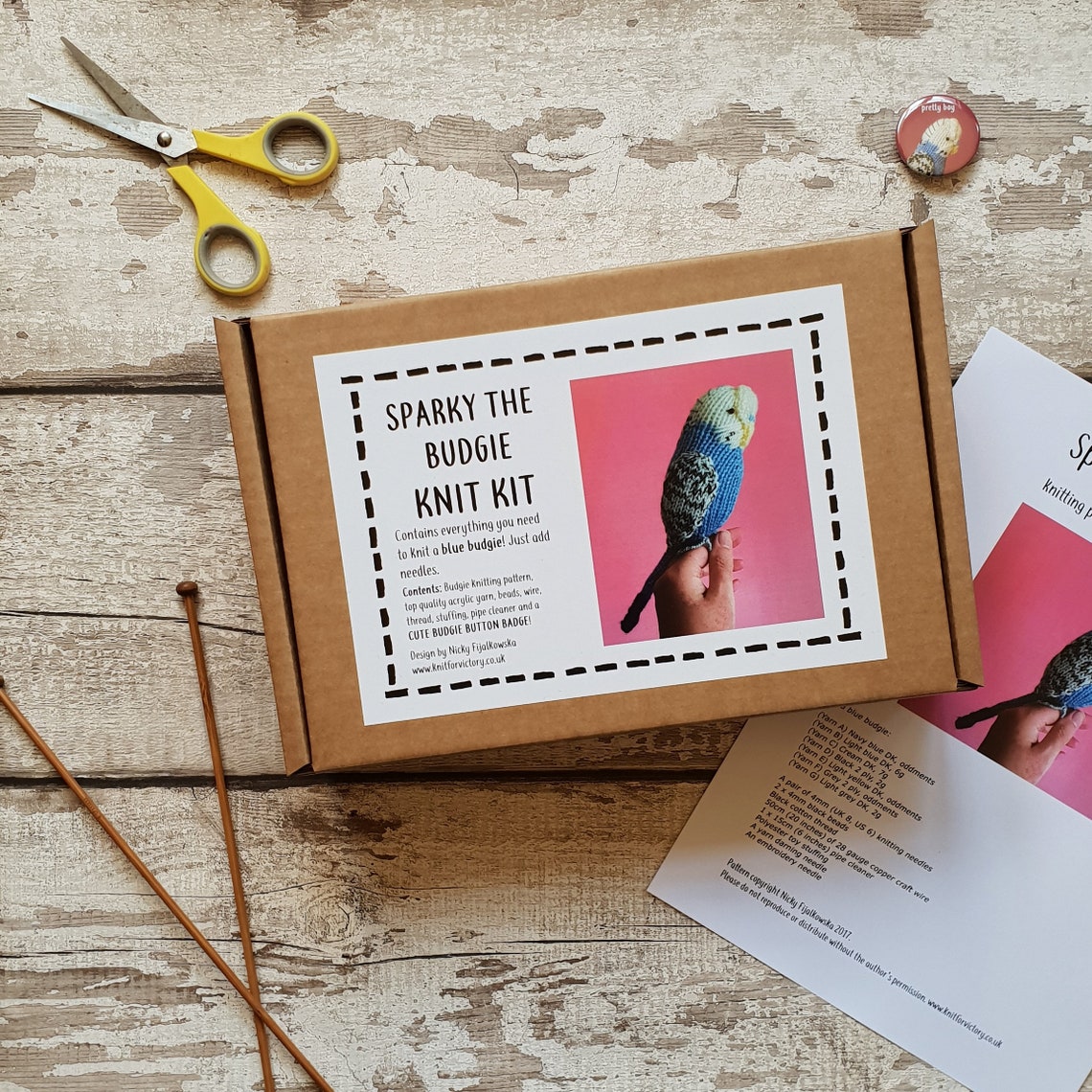 Parakeet Knit Kit Sparky the Budgie Knit Kit Cute Parakeet | Etsy UK
