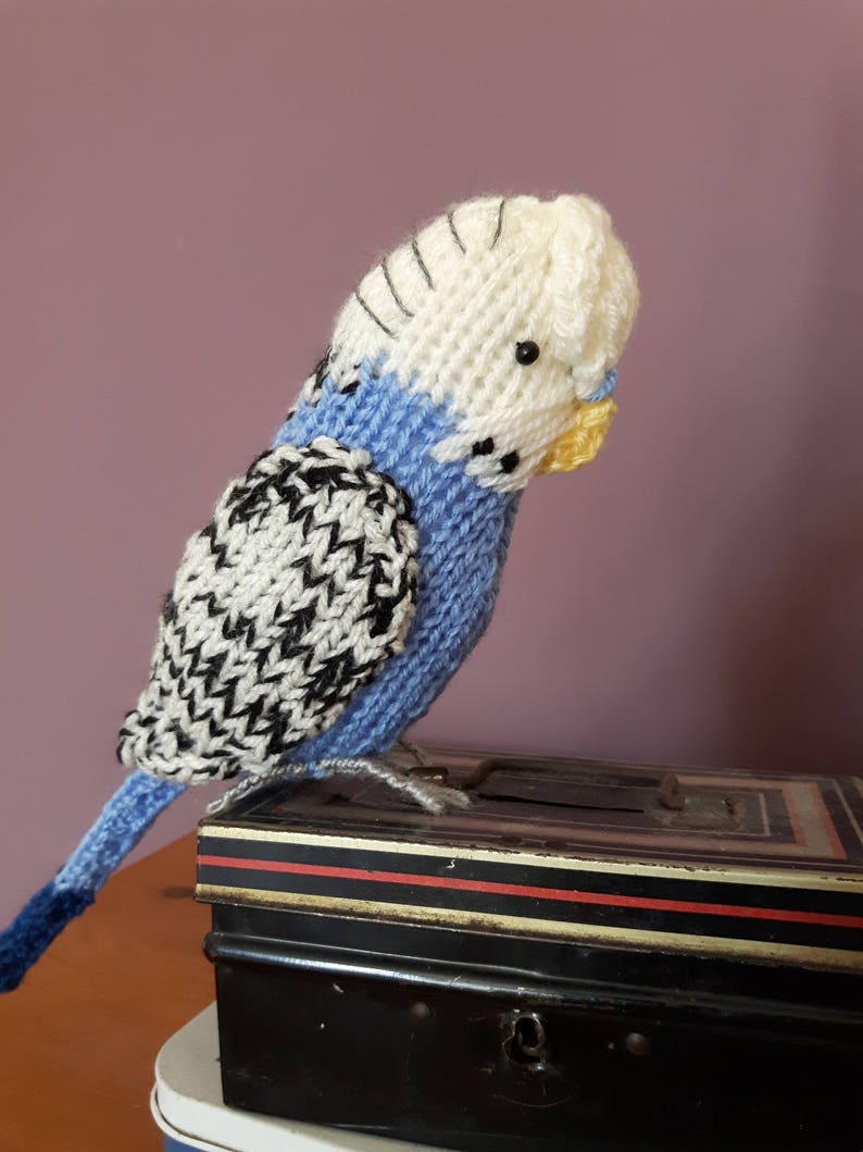 Parakeet Knitting Pattern - Green and Blue Budgie Knitting Pattern ...