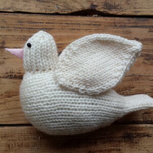 White Dove Knitting Pattern - PDF - Cute Bird - Etsy