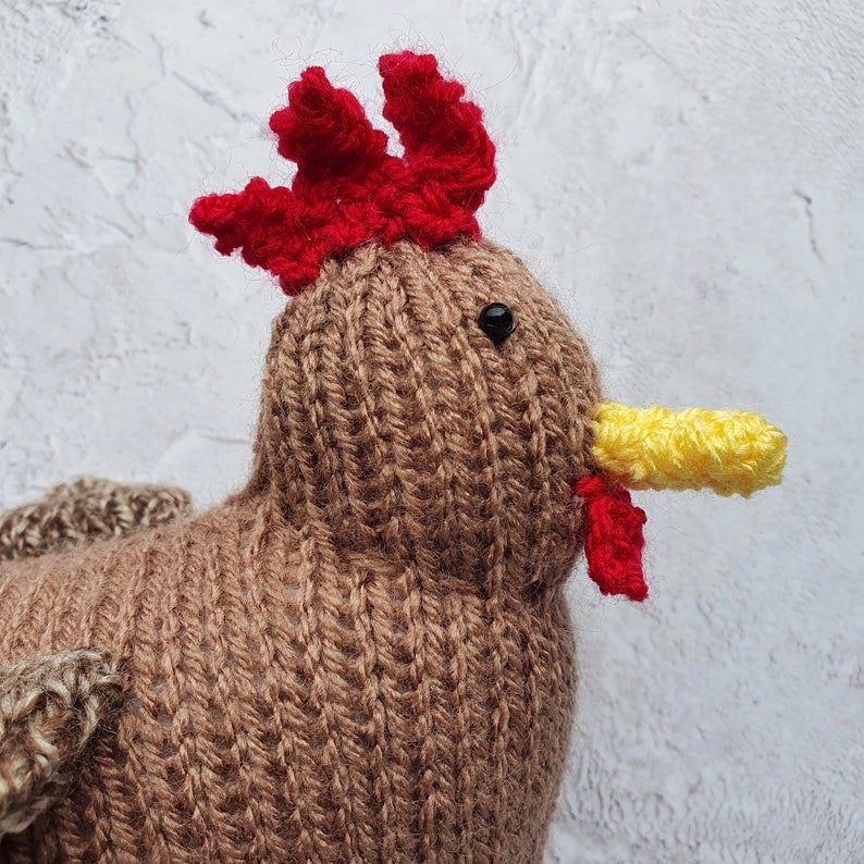Henrietta the Little Brown Hen Knitting Pattern - Chicken - Easy Knit ...