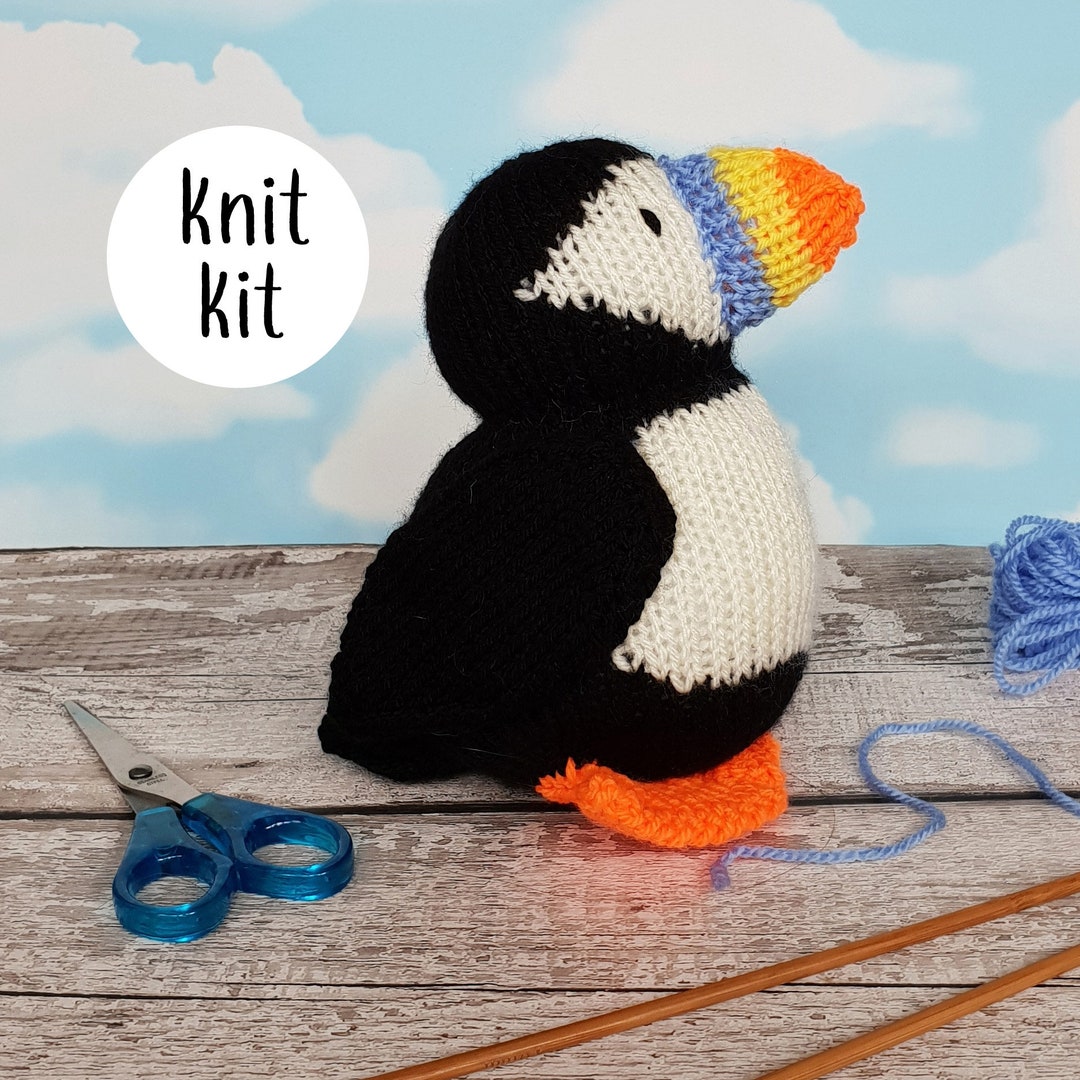 Puffin Knit Kit - All You Need to Knit a Cute Puffin - Barry the Puffin ...