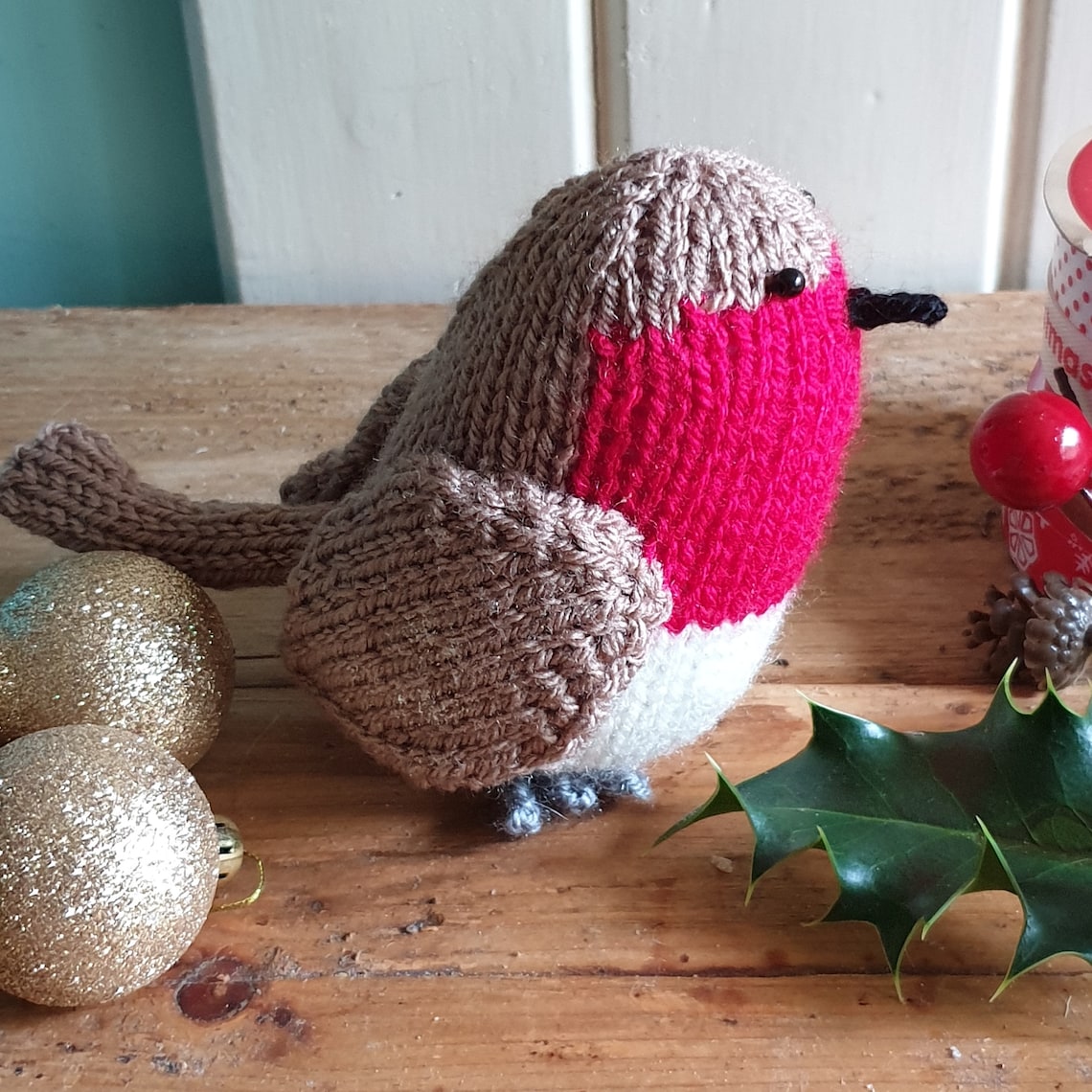 Albert the Robin Knitting Pattern Easy Knit for Beginners - Etsy Ireland