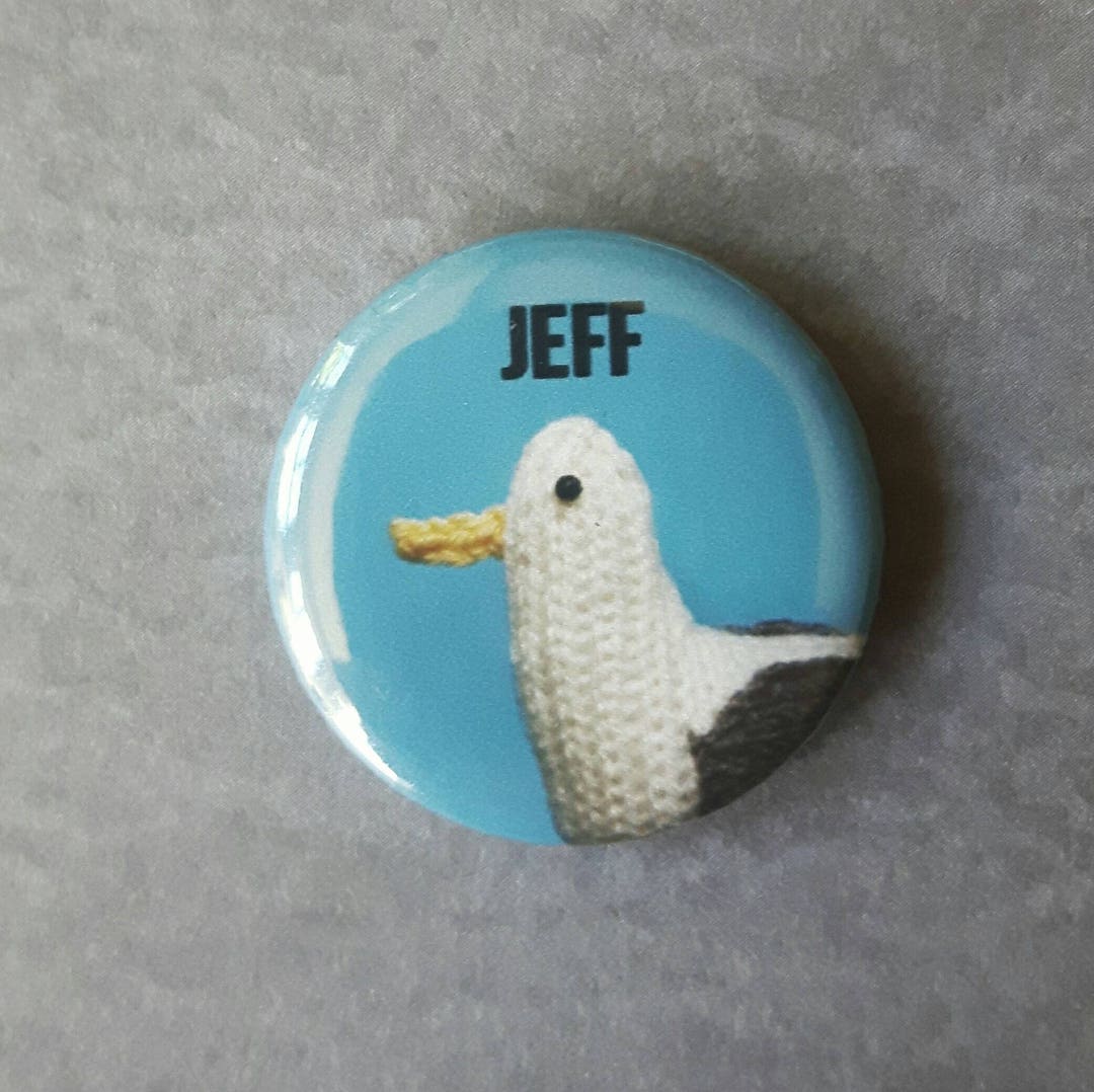 Jeff the Seagull Button Badge - Etsy