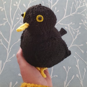 Blackbird Knitting Pattern - Sid the Blackbird - Cute Cuddly and Easy ...
