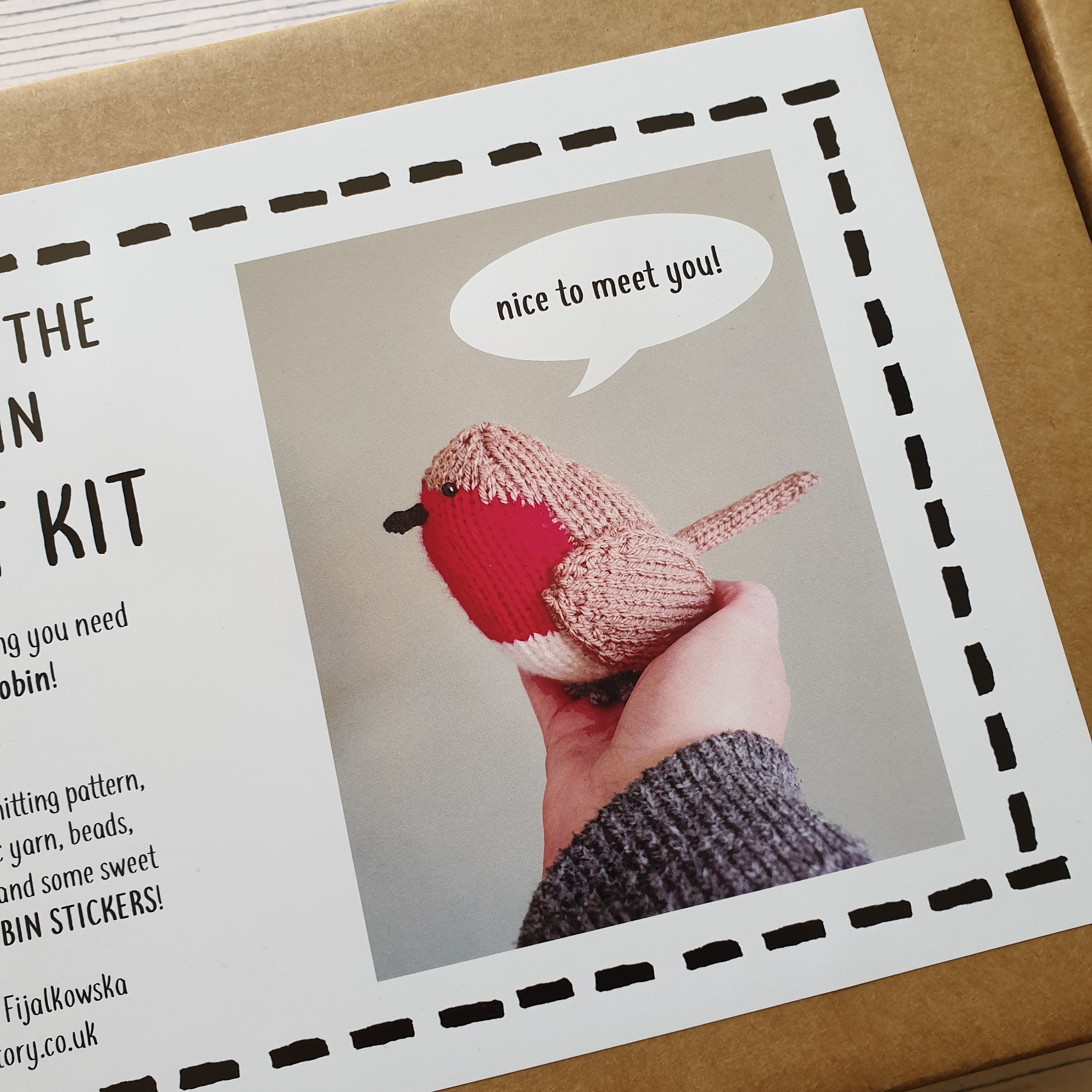 Robin Knit Kit All You Need to Knit a Cute Robin Albert | Etsy