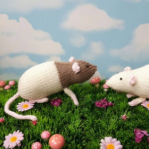 Rat Knitting Pattern - PDF - Cute Toy Domestic Rats Cuddly Beginners ...