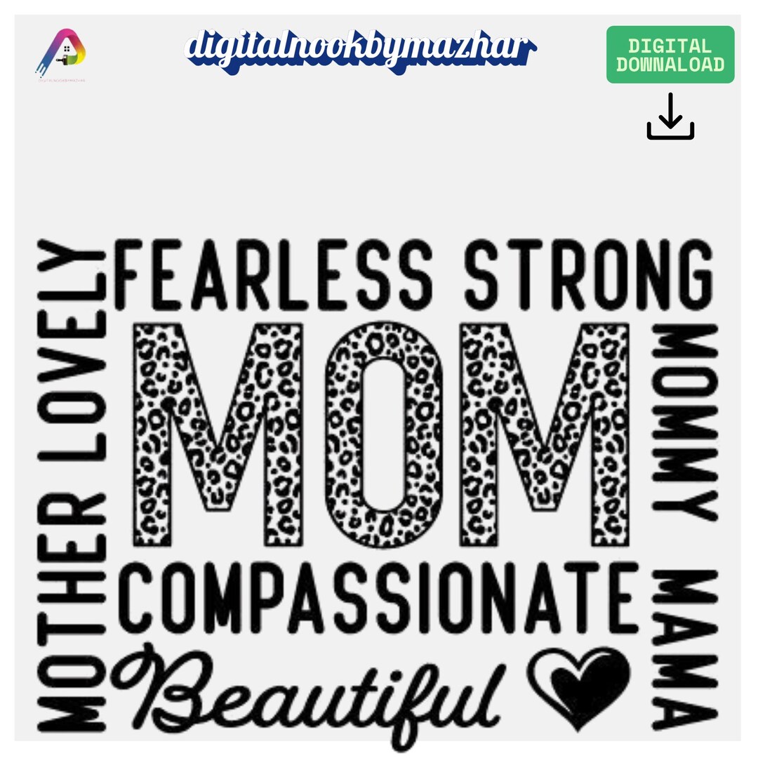 Cute Mom Svg Bundle,heart Shape Mom Svg Bundle,heart Shape Mother's Day ...