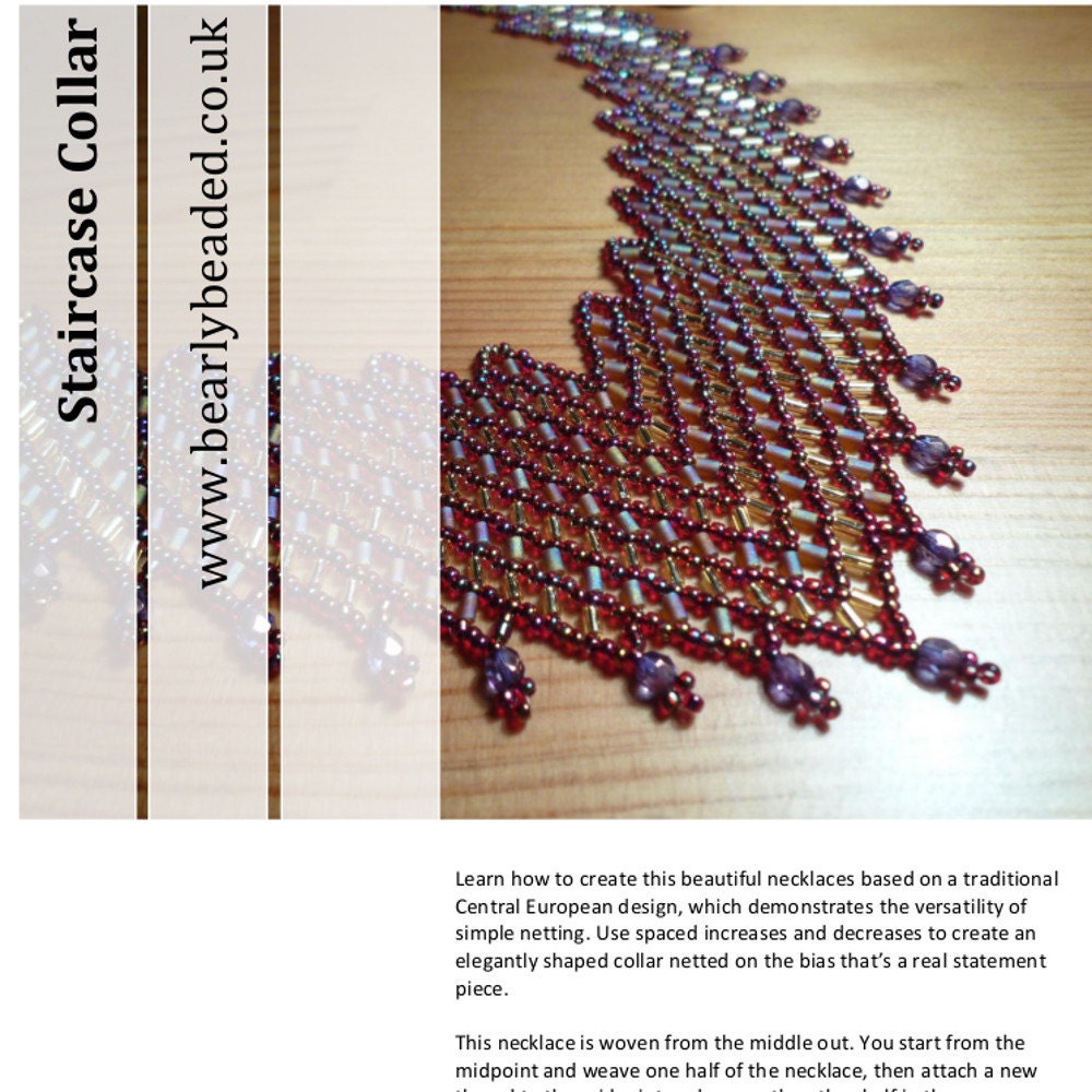 Staircase Necklace Beadwork Pattern/tutorial Instant Download - Etsy