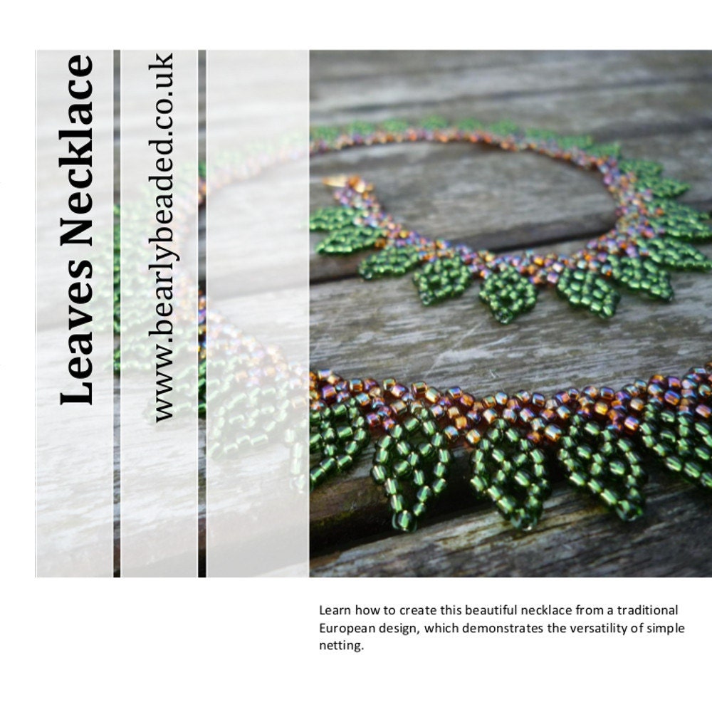 Leaves Necklace Beadwork Pattern/tutorial Instant Download - Etsy