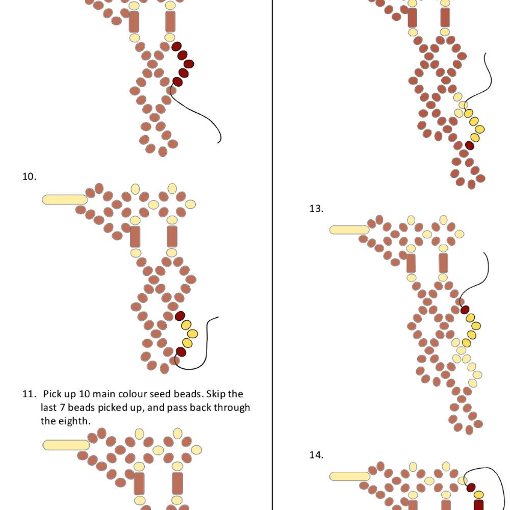 Regal Necklace Beadwork Pattern/tutorial - Instant Download - Etsy