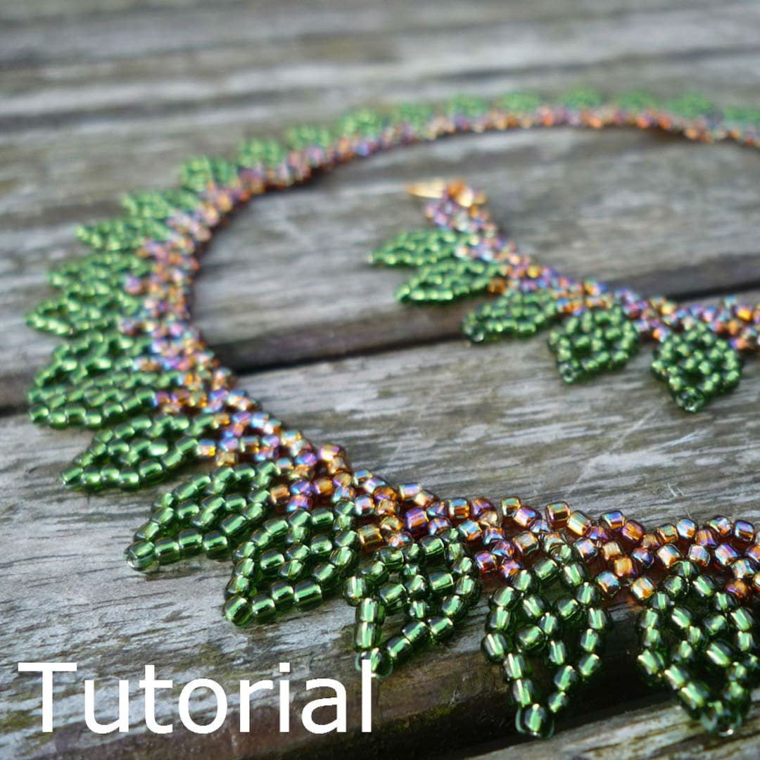 Leaves Necklace Beadwork Pattern/tutorial Instant Download - Etsy