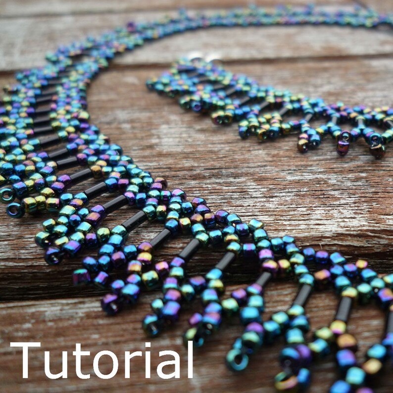 Simple Necklace Beadwork Pattern/tutorial Instant Download - Etsy